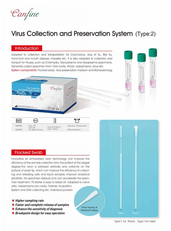 Virus Collection and Preservation System, Viral Transport Medium Supplier